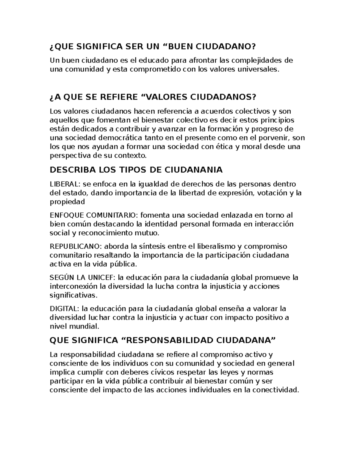 Formacion Ciudadana Decimas - ¿QUE SIGNIFICA SER UN “BUEN CIUDADANO? Un ...