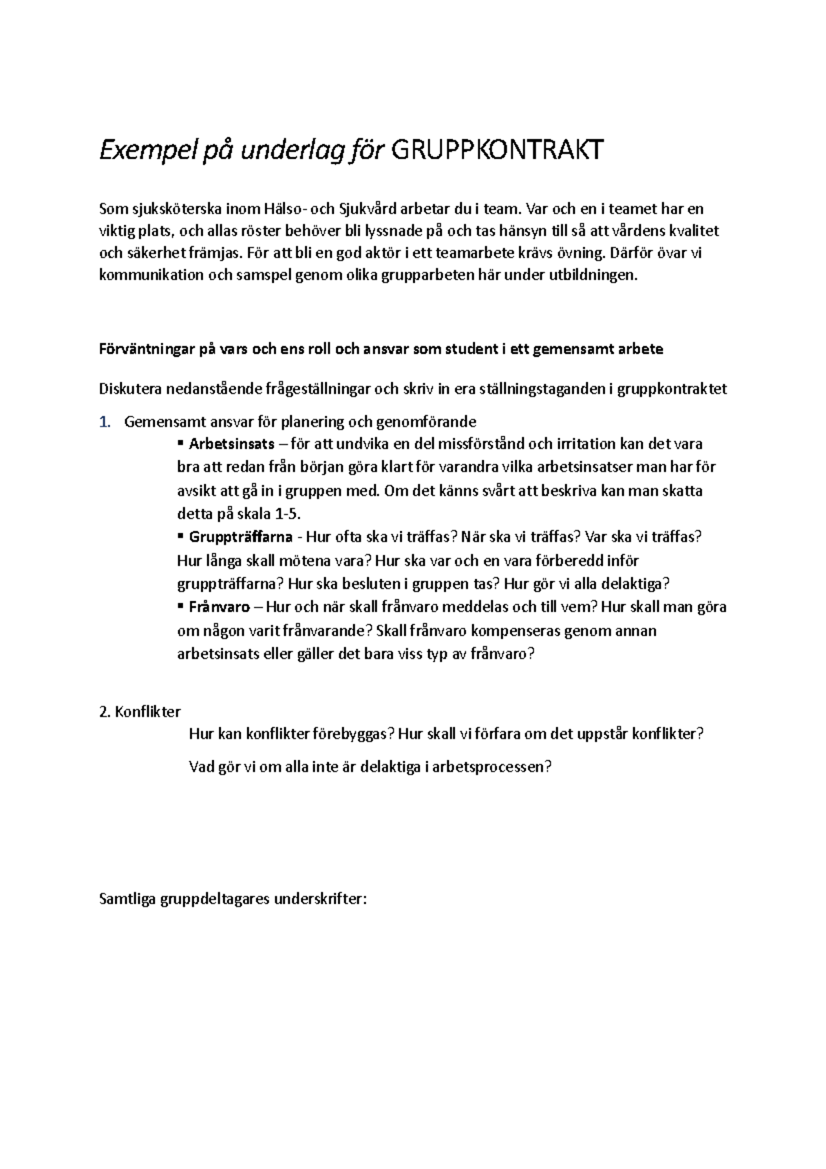Exempel på underlag för Gruppkontrakt-1 - Exempel på underlag för ...