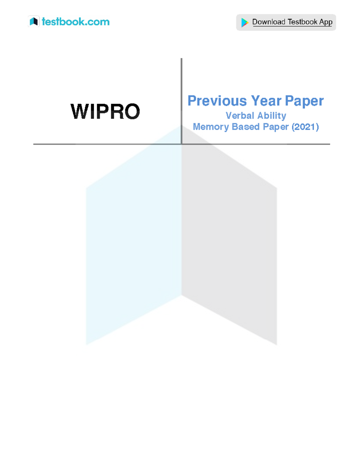 Wipro Verbal Ability Memory Based Paper 2021 - testbook Previous Year ...