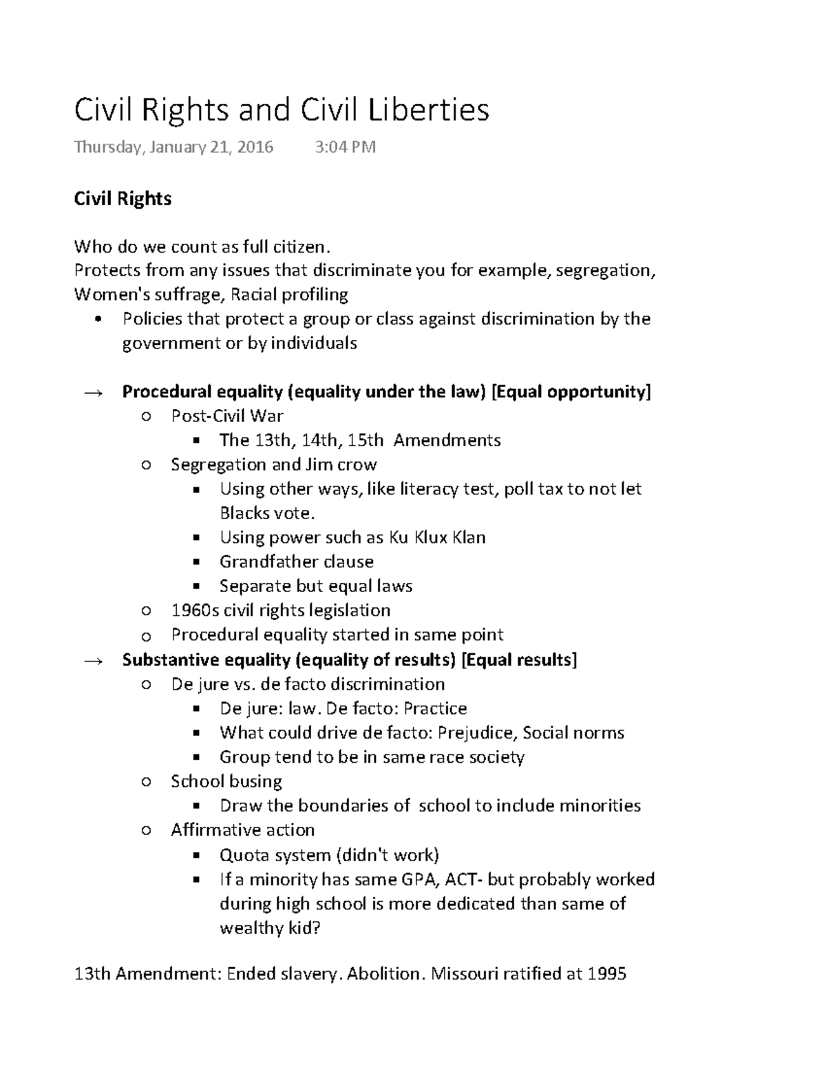 Civil Rights and Civil Liberties - Civil Rights and Civil Liberties ...