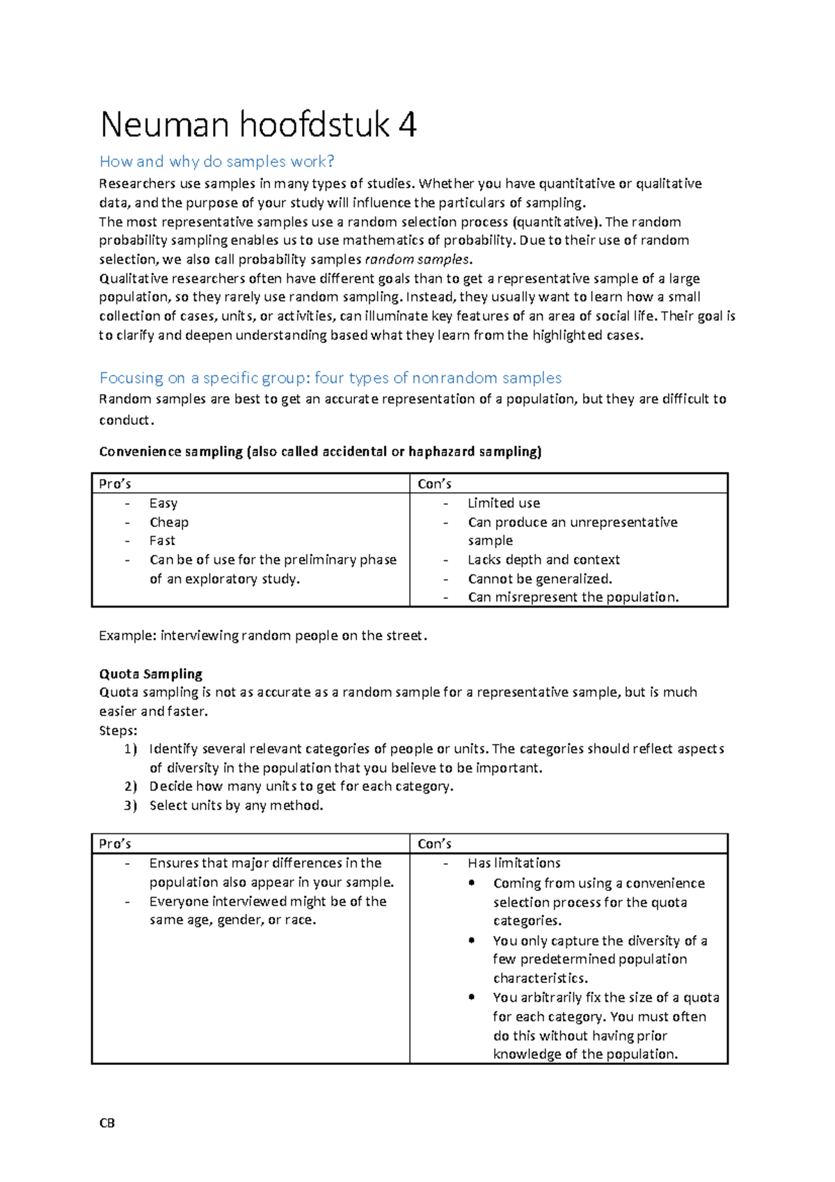 Summary Understanding Research, W. Lawrence Neuman - Chapter 4.5 ...