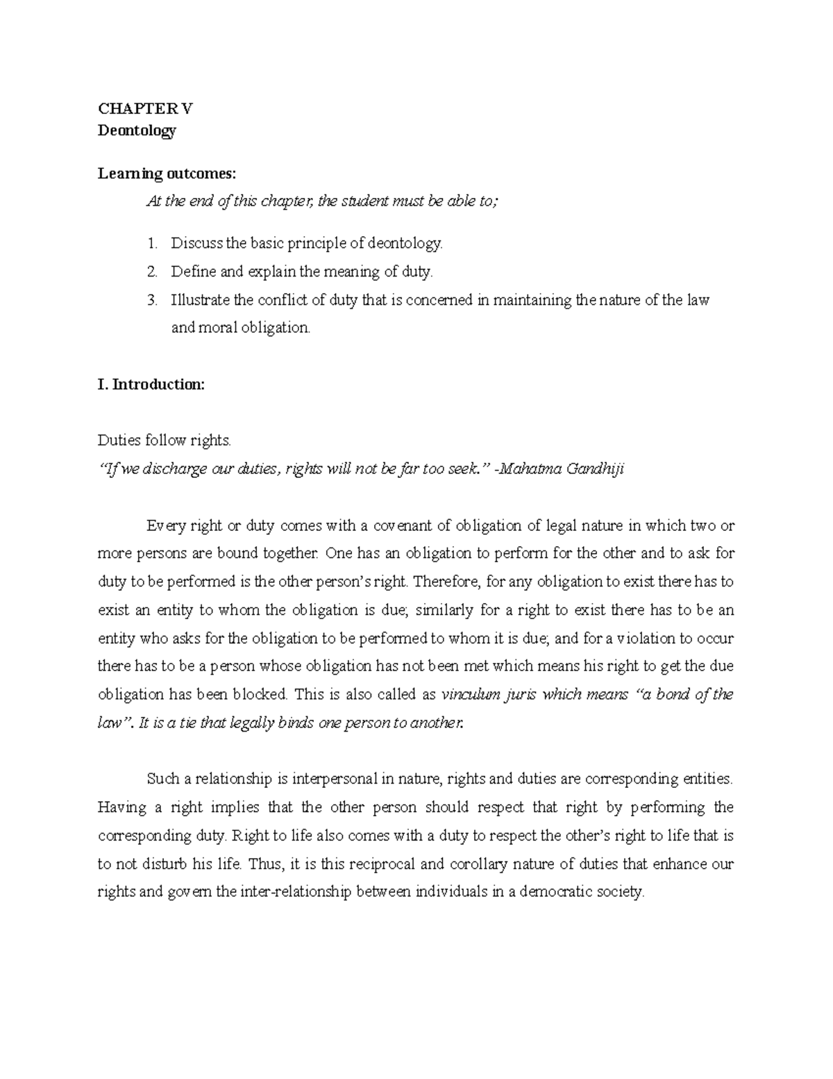 Ethics - Chapter 5 - This will help the students in understanding and ...