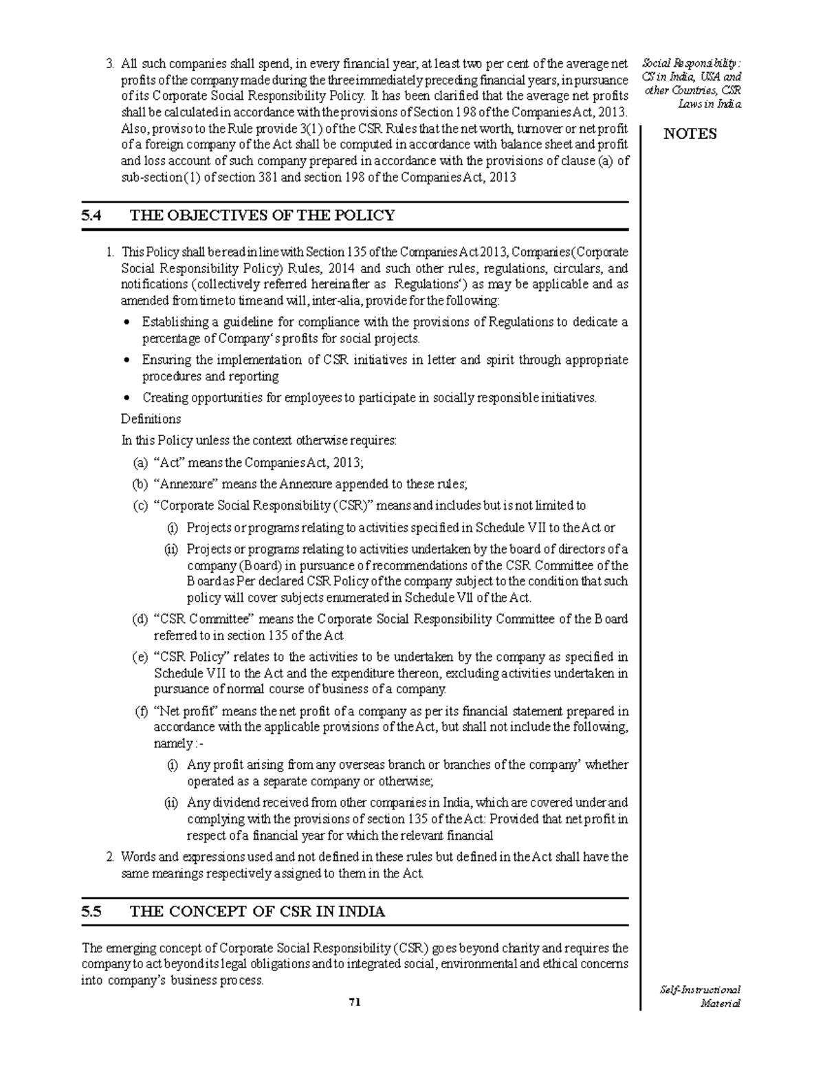 Corporate Governance Notes-75-84 - Self-Instructional NOTES CS in India ...