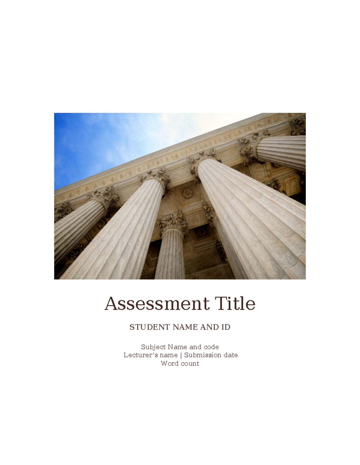 Business Accounting Assessment Report 1 - Assessment Title STUDENT NAME ...
