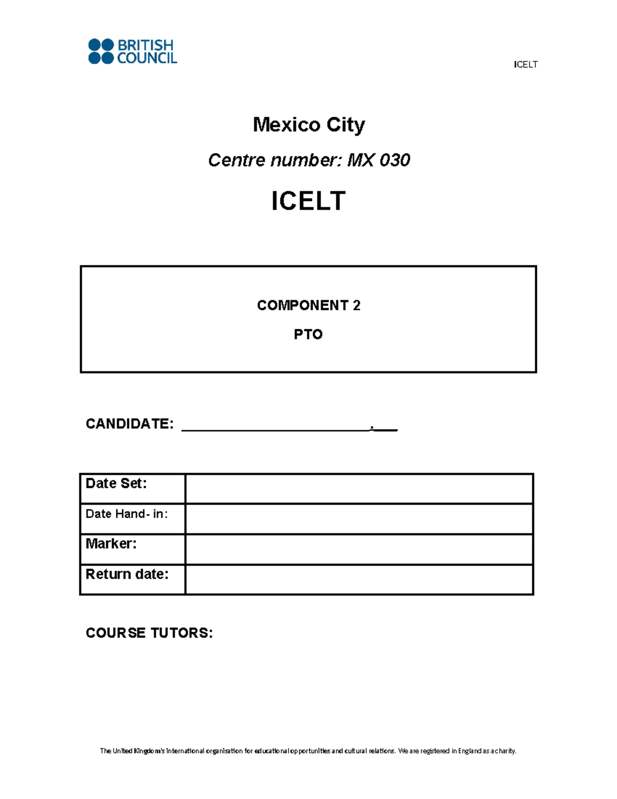 Lesson Plan SAT Format - Mexico City Centre number: MX 030 ICELT ...