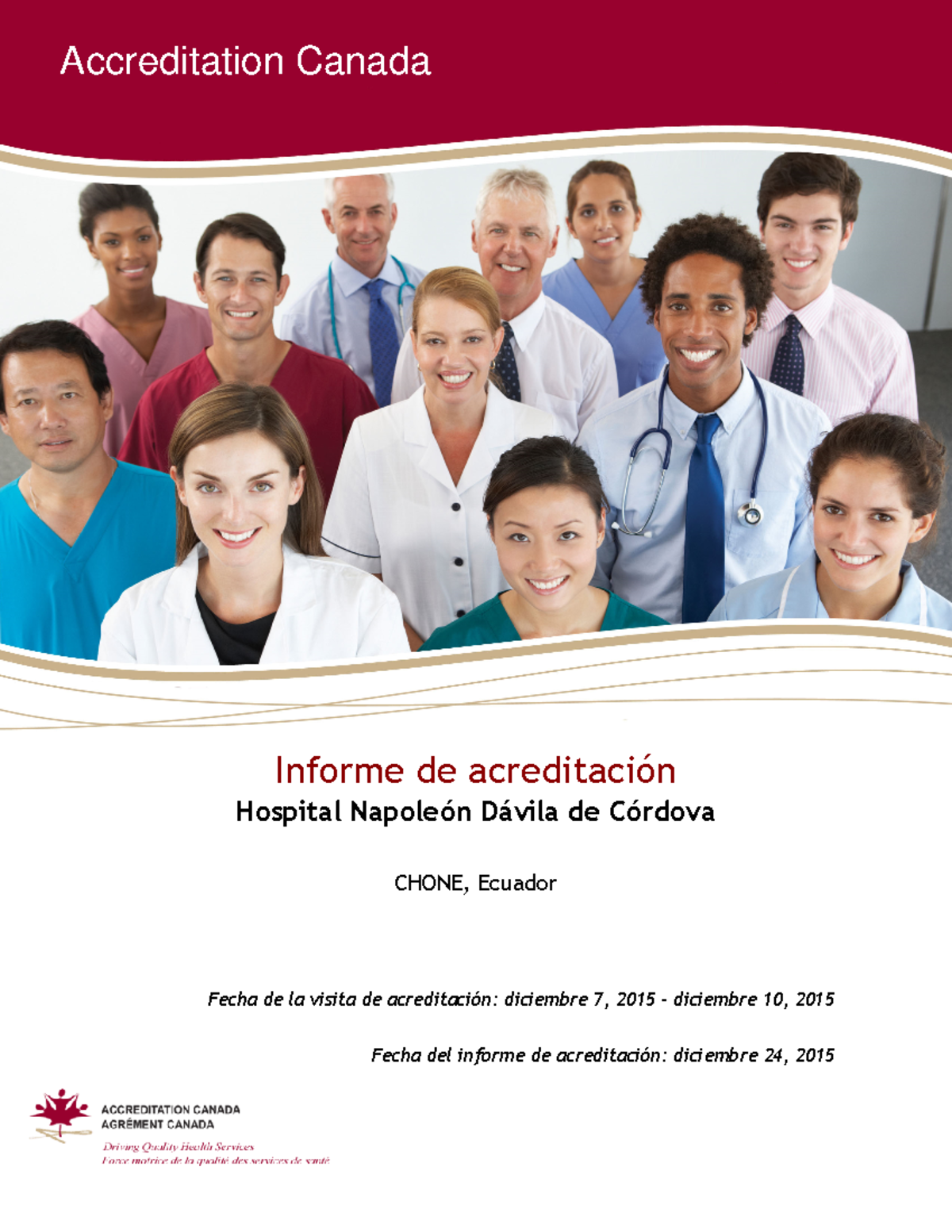 Acreditacion Canada Hospital Chone - Informe de acreditaciÛn Hospital ...