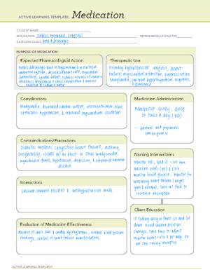 ATI- Template PPIs - ACTIVE LEARNING TEMPLATES Medication STUDENT NAME ...