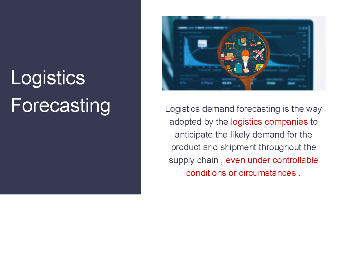 LGSM demand forecast techniques - Logistics and supply chain management ...