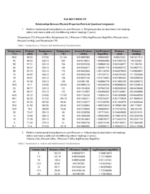 Experimental Design Lab Report - Chemistry 119, 510 Experimental Design ...