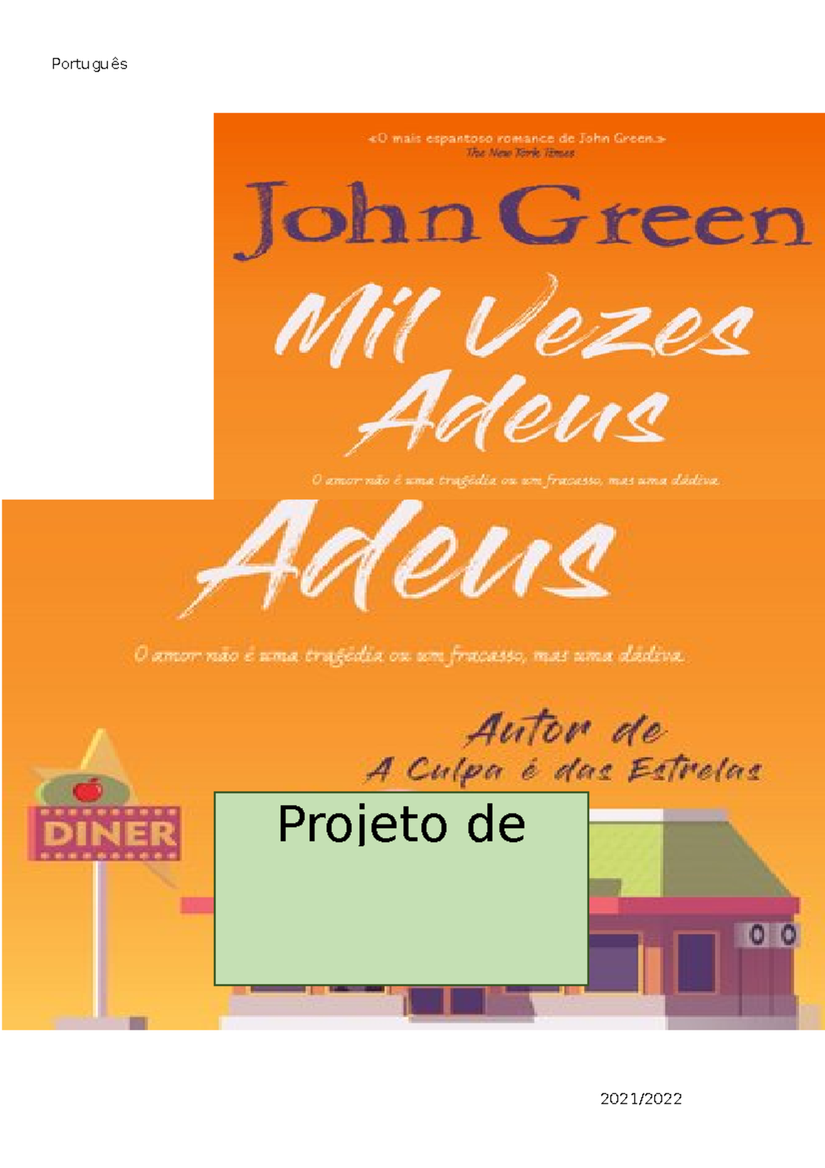 Projeto de leitura - biografia de John Green Síntese e apreciação ...