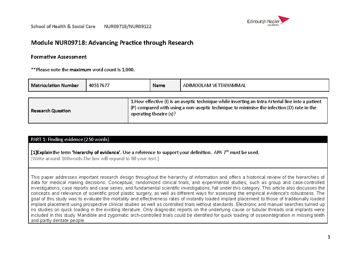 APR Formative Assessment Template 2021 (1) - School of Health & Social ...
