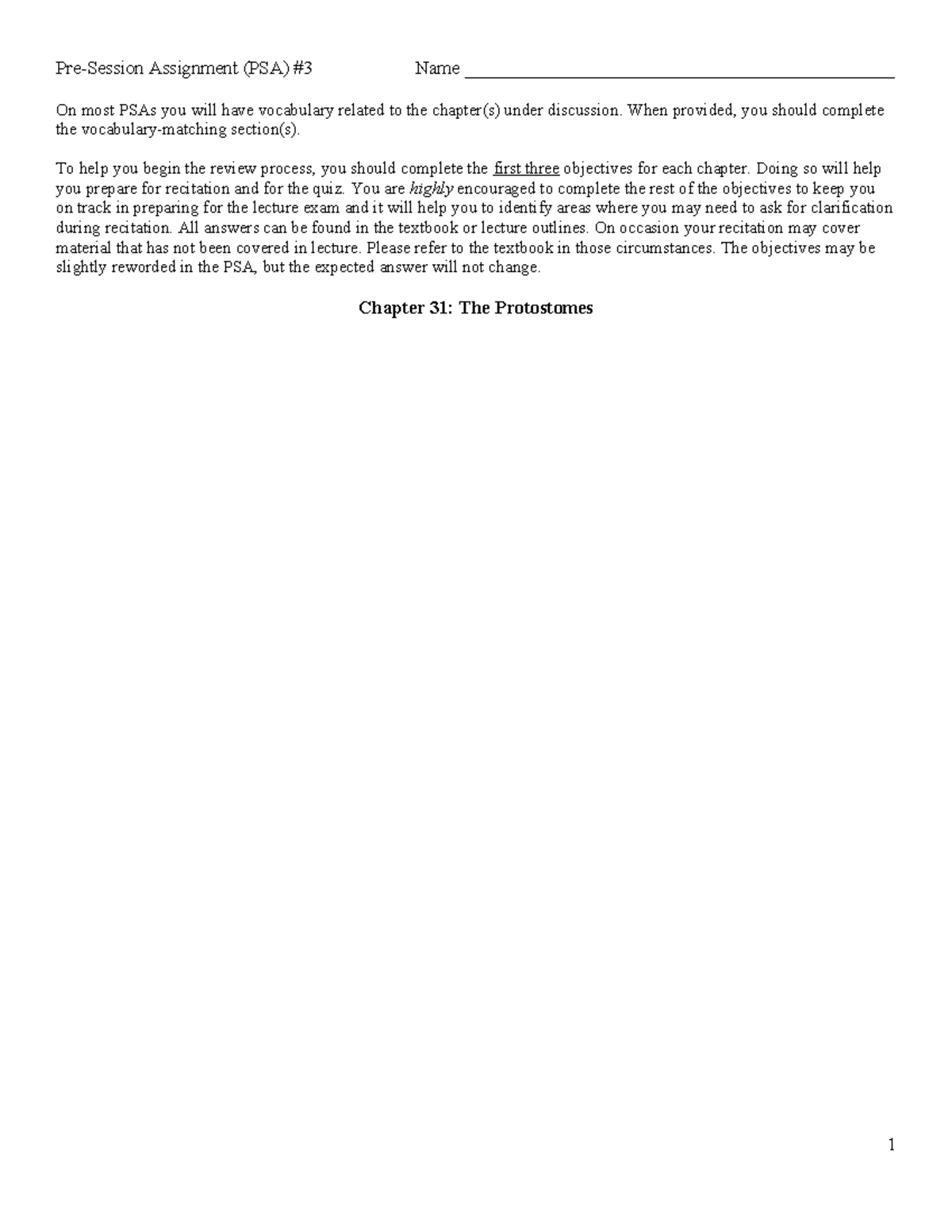 PSA+3+SP24 - PSA for biology recitation - Pre-Session Assignment (PSA ...