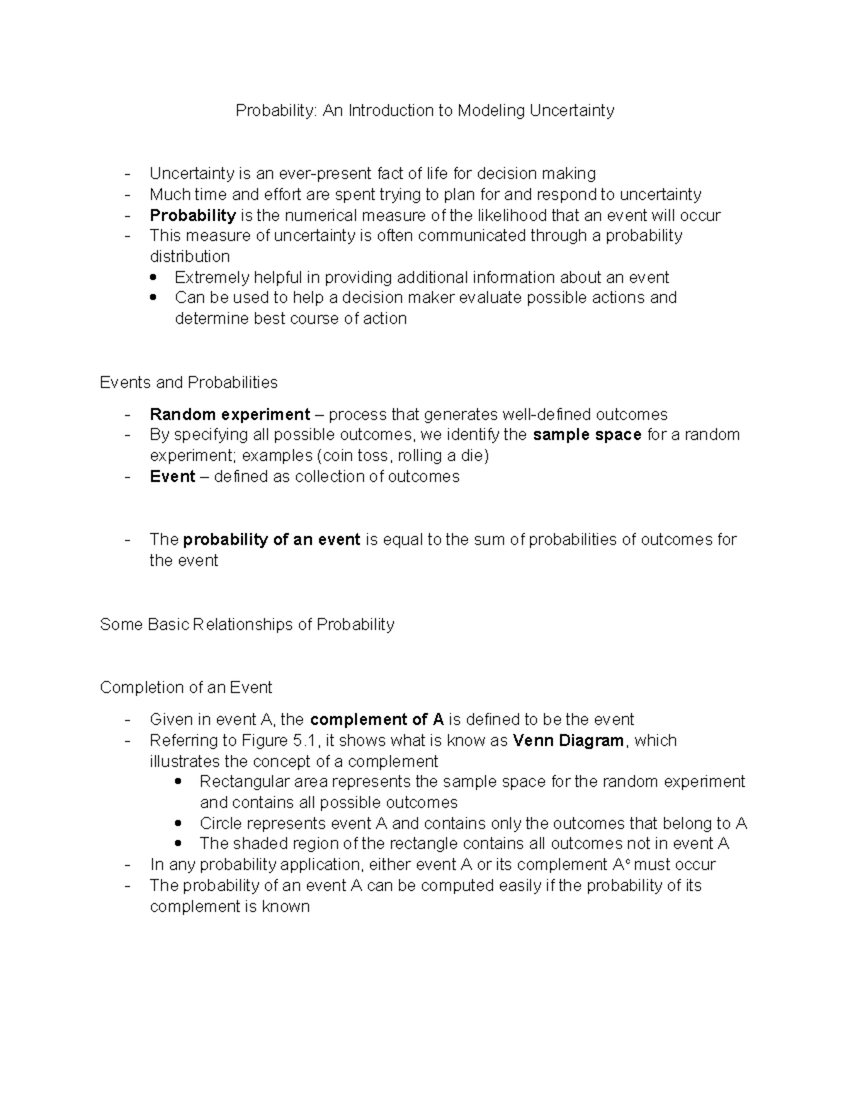 Probability - Studocu