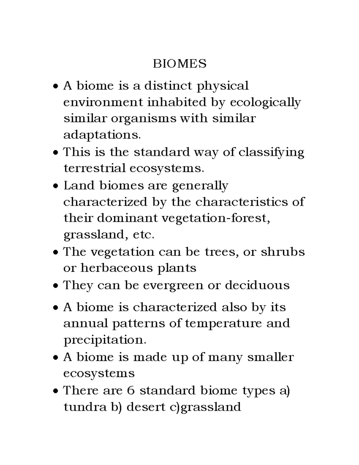 Basicbiomes 1 - csdbj - BIOMES A biome is a distinct physical ...