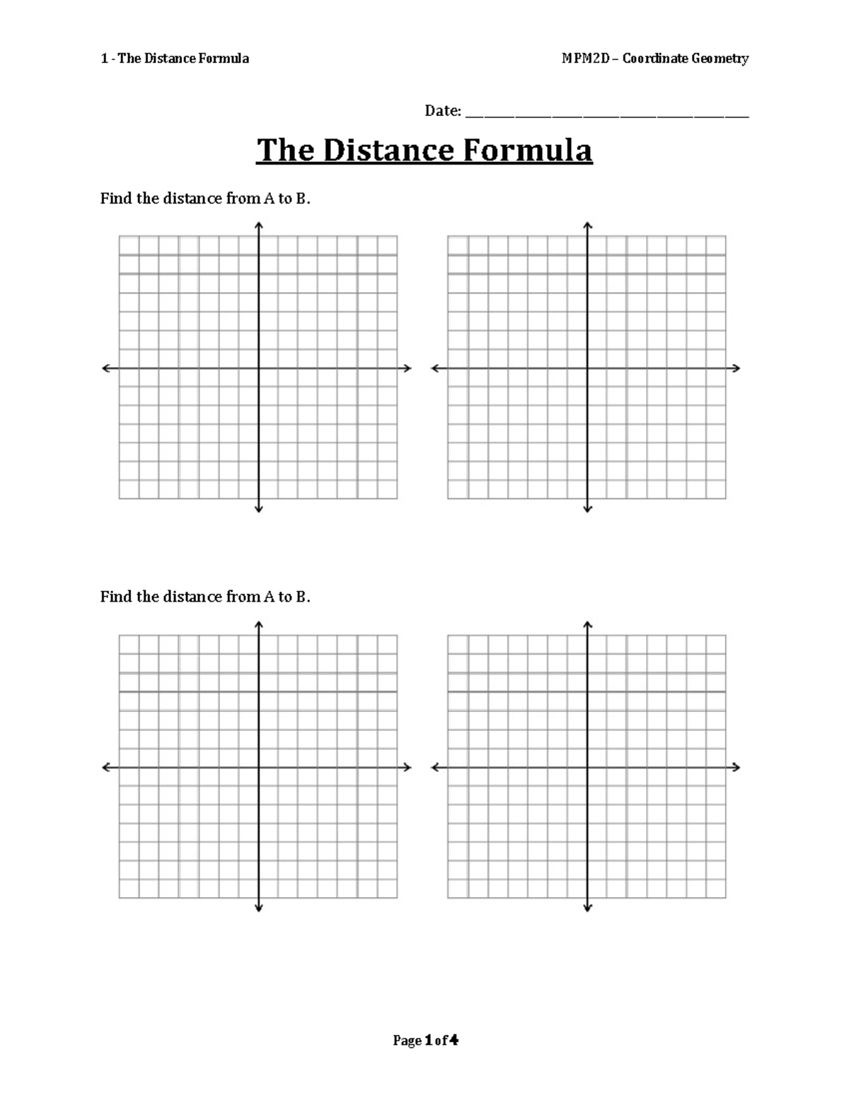 01 - The Distance Formula - Date ...