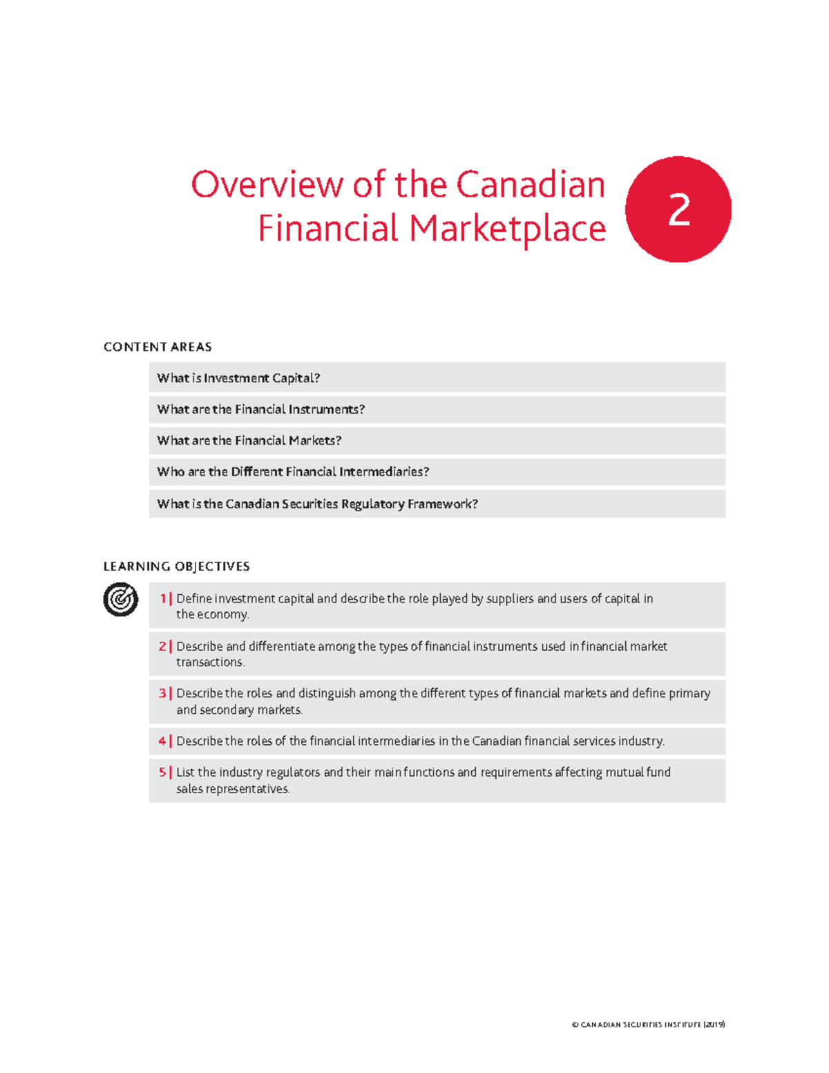 IFC TXT-SEC1-Chap02 2019 07 EN V01 - 2 CONTENT AREAS What is Investment ...