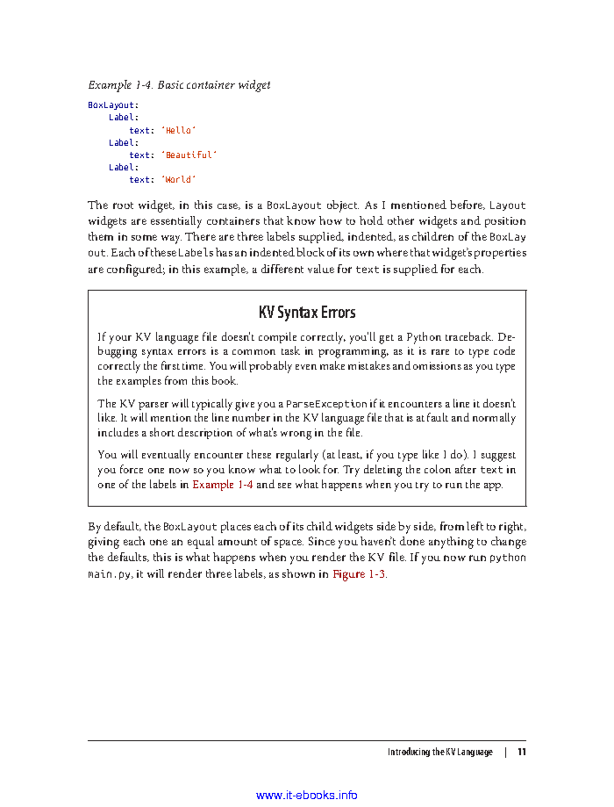 Assignment Kivy App built Chula Thai - Example 1-4. Basic container ...