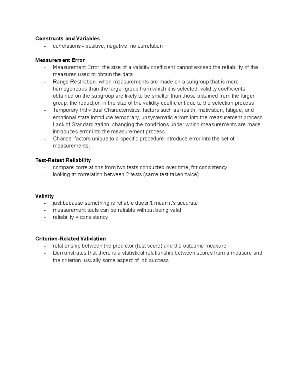 Chapter 2 - reliability and validity - Constructs and Variables ...