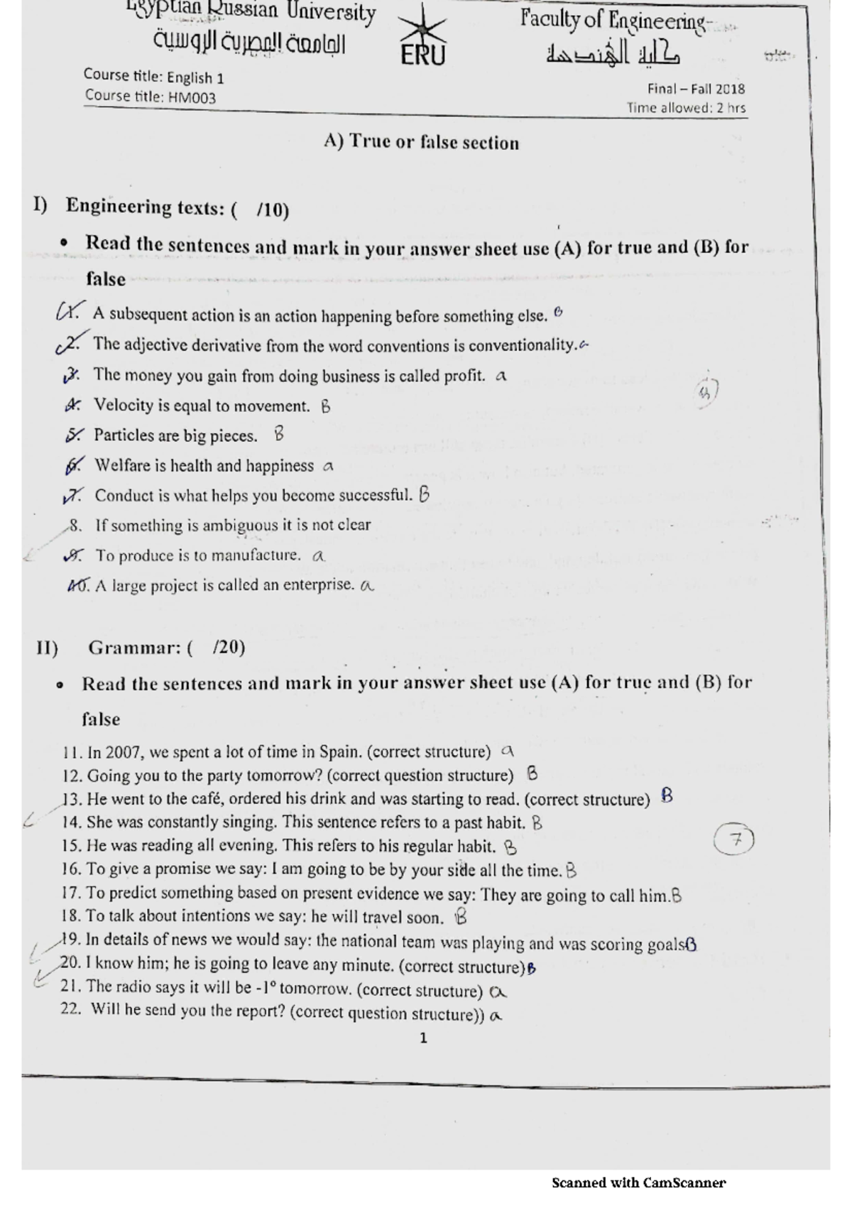 Final English 1 - Practice - Computer science - Studocu