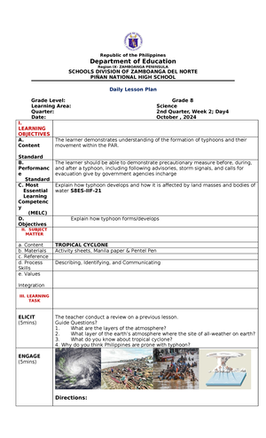 DLP Science Grade-8-WEEK2-DAY7 - Republic of the Philippines Department ...