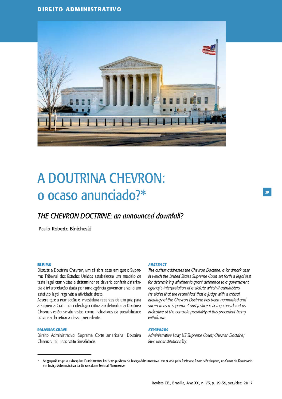 Rev-CEJ n - 29 Paulo Roberto Binicheski A DOUTRINA CHEVRON: o ocaso ...