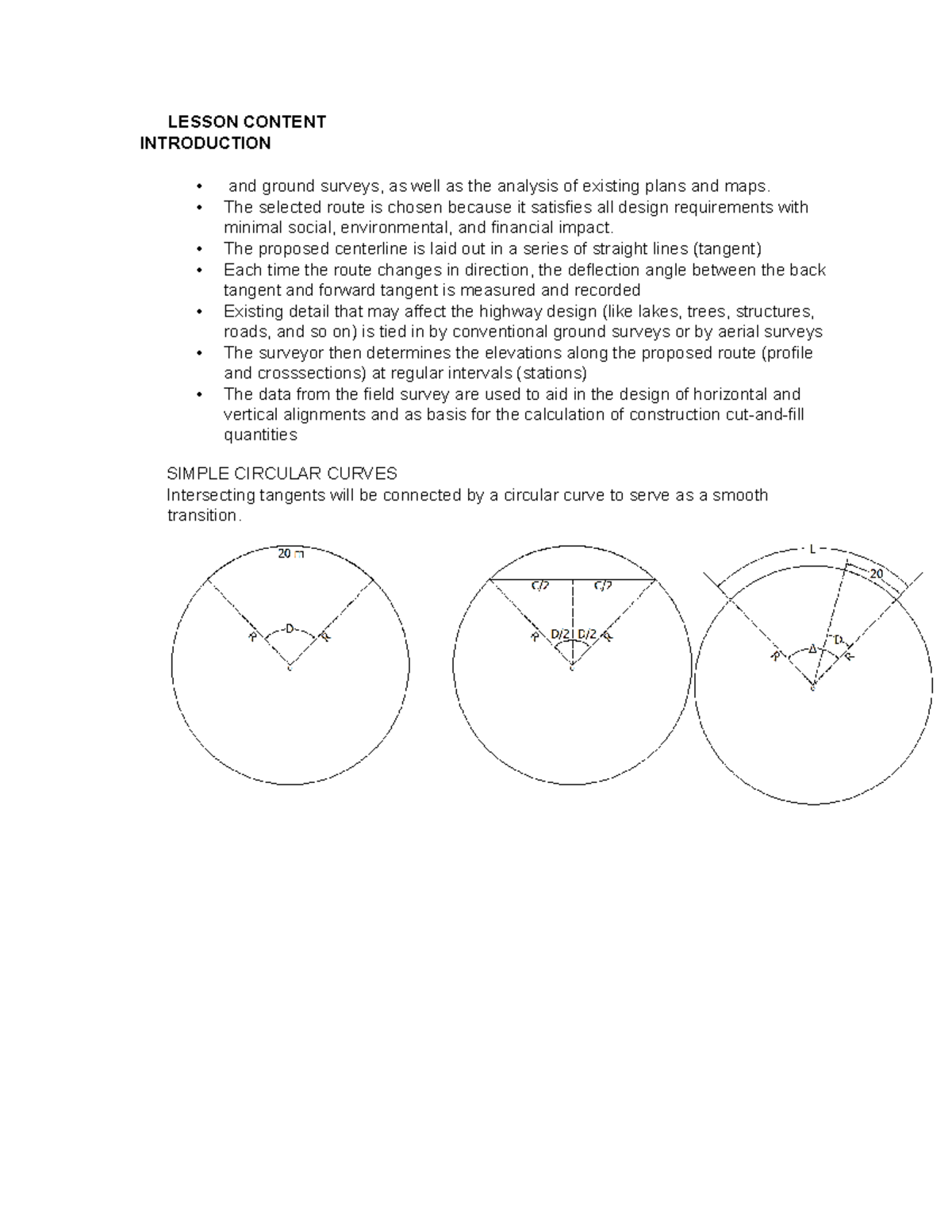 Fundamentals of Surveying 14 - LESSON CONTENT INTRODUCTION and ground ...