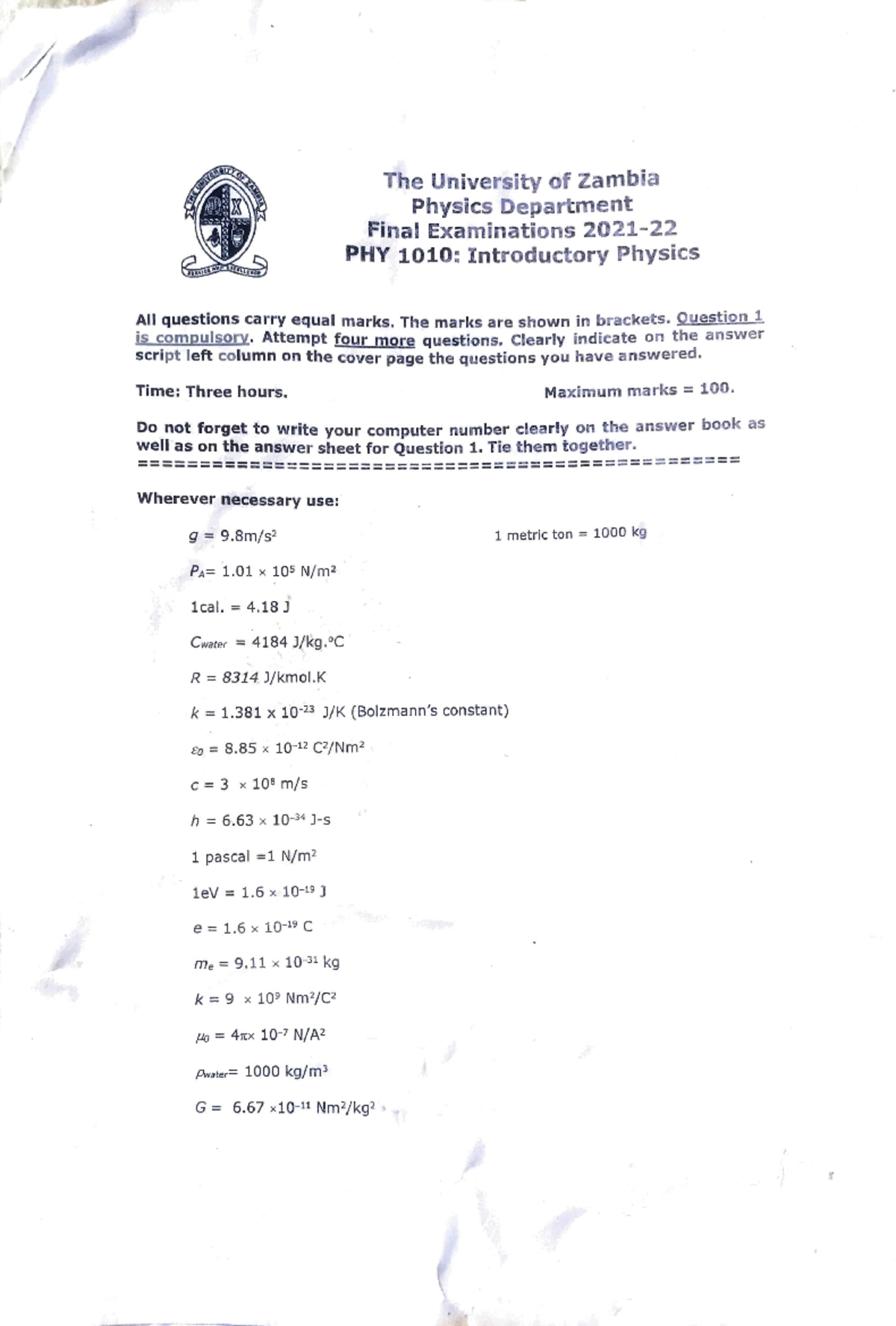 Adobe Scan 7 Feb 2023 - A tutorial sheet in Phy1010 - ./ The ...