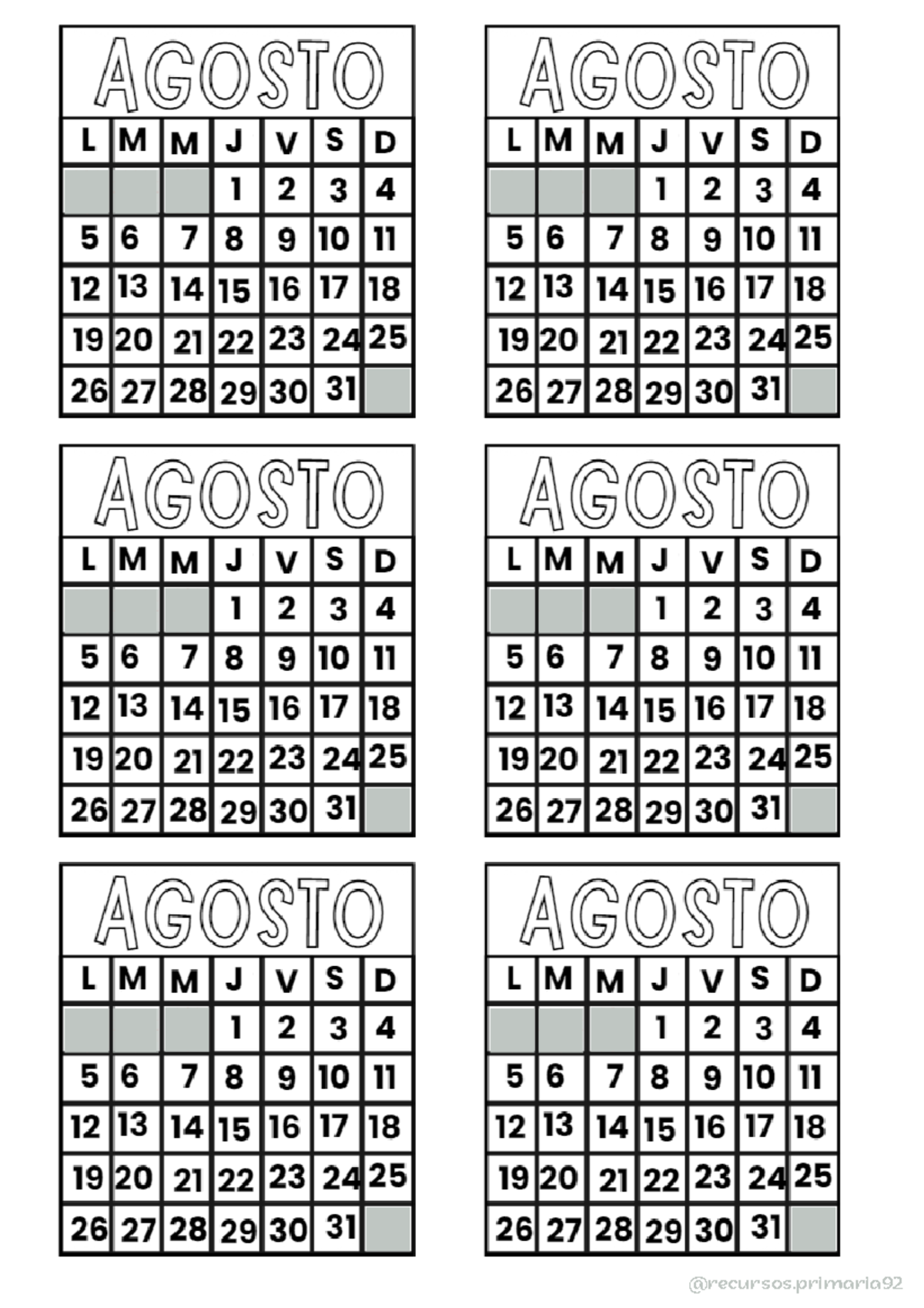 Calendario Agosto - Actividades 240722 184544 - AGOSTO AGOSTO LMMJVSD ...