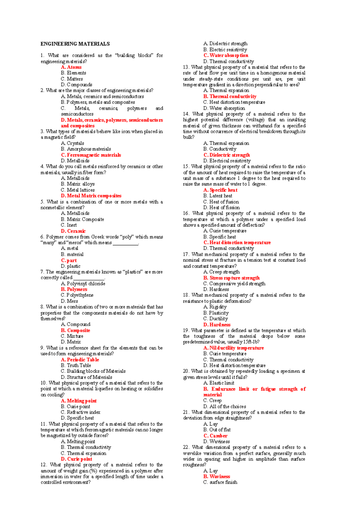 Esas Practice Exam Warning Tt Undefined Function 32 Engineering Materials What Are