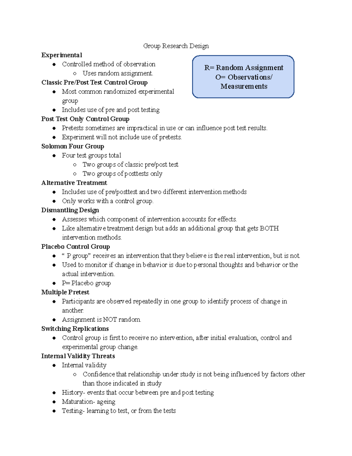 Group Research Design - Group Research Design Experimental Controlled ...