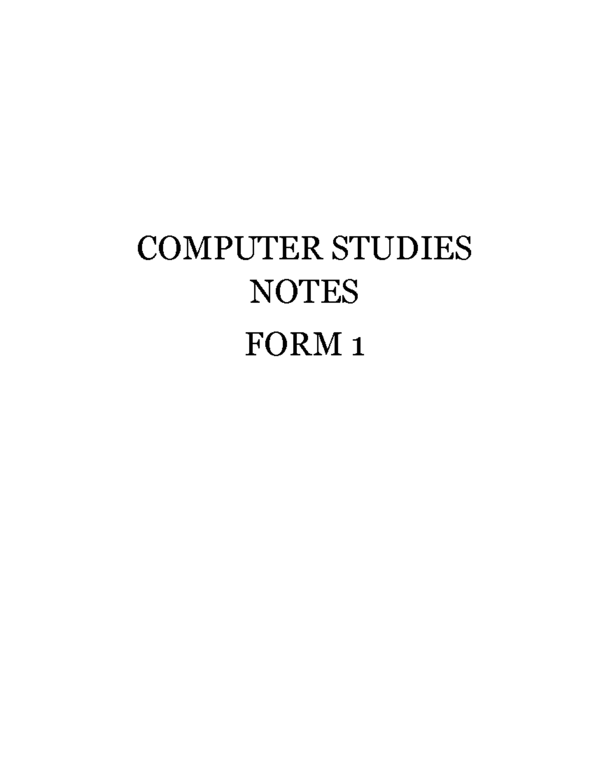 Keying- Devices - COMPUTER STUDIES NOTES FORM 1 KEYING DEVICES A keying ...