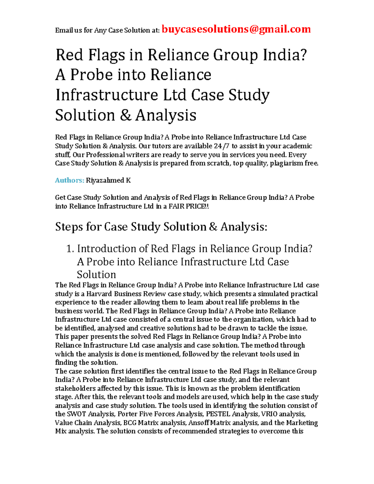 Red Flags in Reliance Group India A Probe into Reliance Infrastructure ...