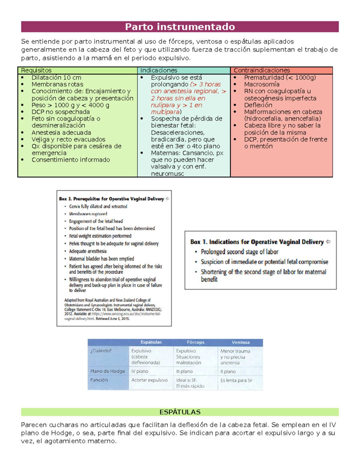 Parto instrumentado - GInecología - Parto instrumentado Se entiende por ...