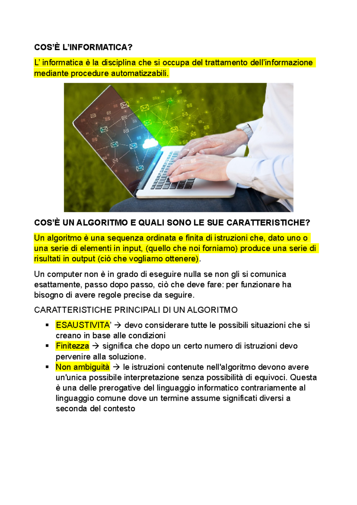 computer essential - COS’È L’INFORMATICA? L’ informatica è la ...