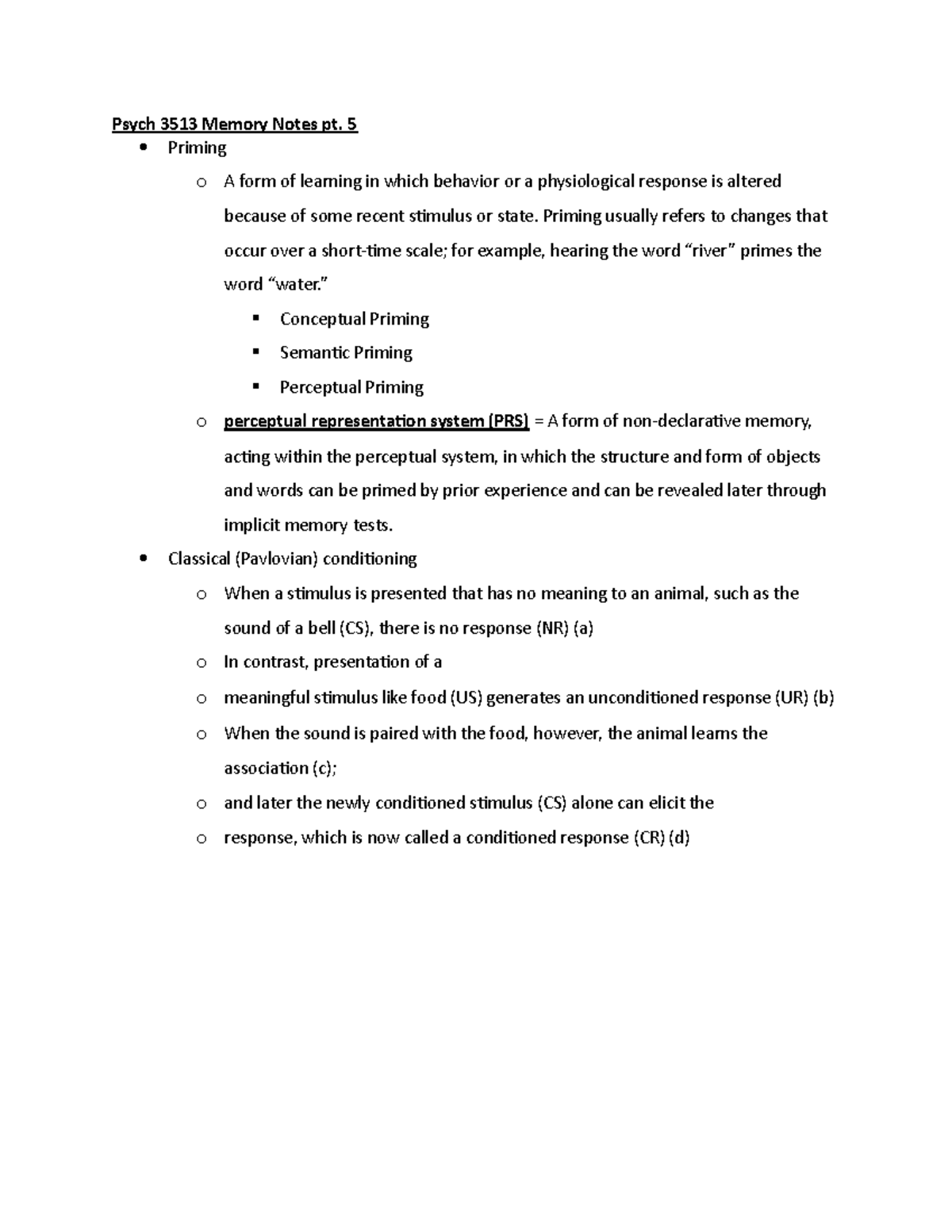 Psych 3513 chapter 9 memory notes pt 2 - Psych 3513 Memory Notes pt. 5 ...