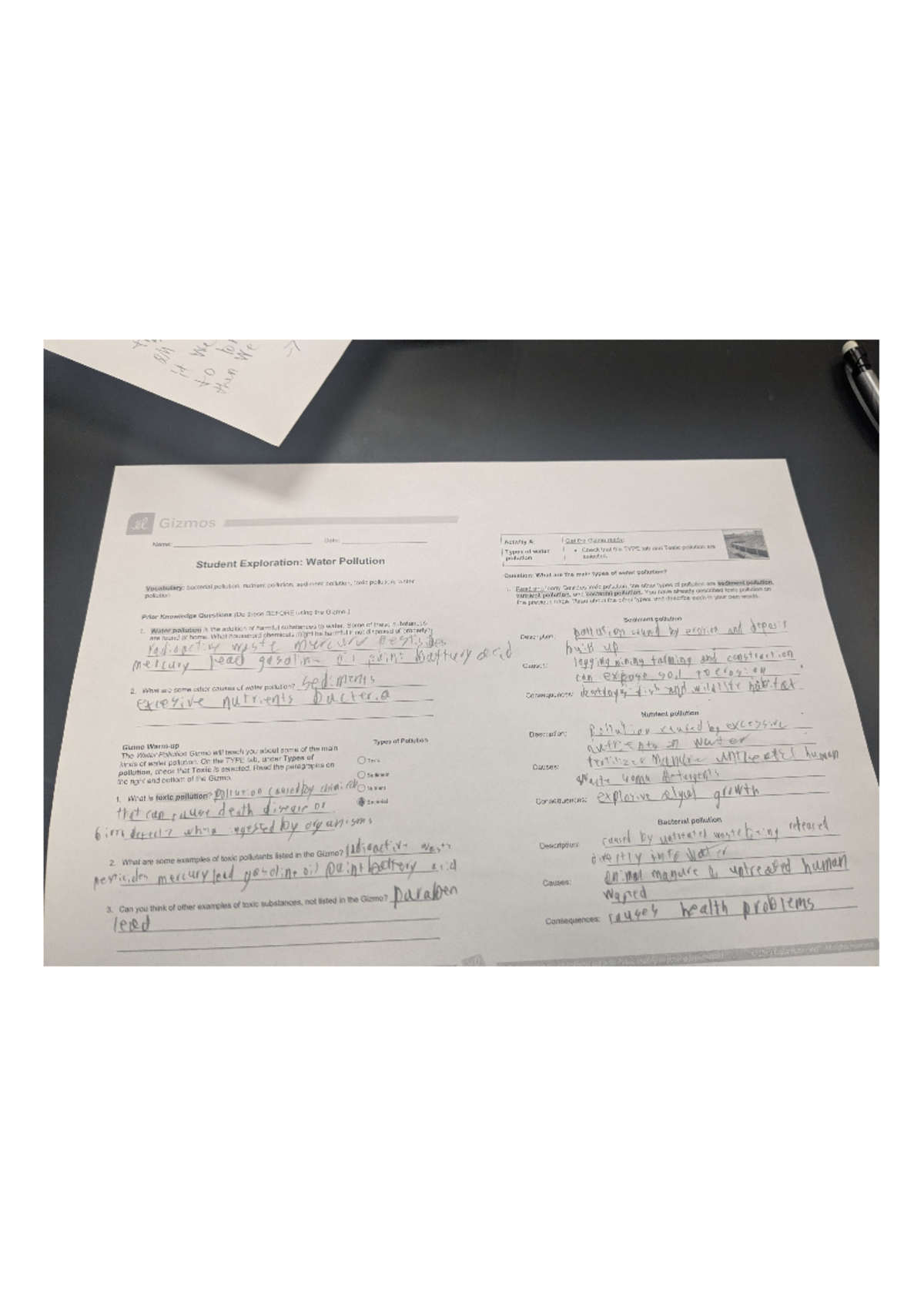 water pollution gizmo - el Gizmos Name: Date: Activity A: Get the Gizmo ...