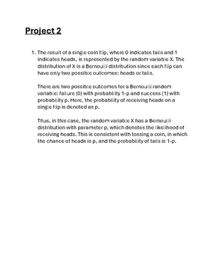 Project 2 - See updates and corrections at Canvas Project 2: Simulation ...