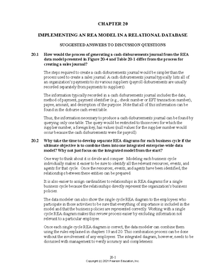 Ch 19 Database Design Using THE REA DATA Model - CHAPTER 19 DATABASE ...