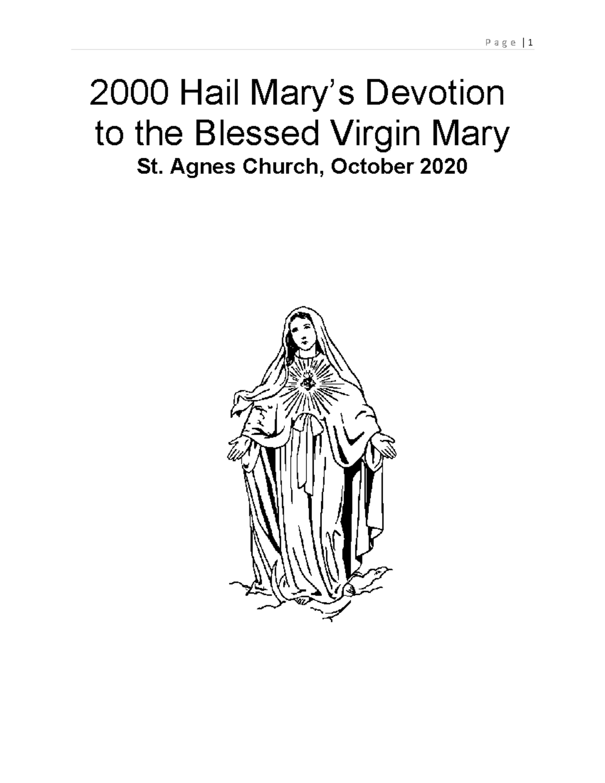 2020 10 03 hail mary devotion - 2000 Hail Mary’s Devotion to the ...