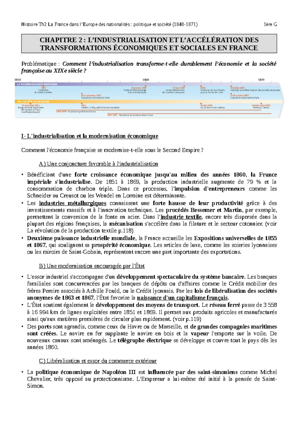 Th2 chap2 Indus et acc l transform odp Cours - Histoire Th2 La France dans l’Europe des ...