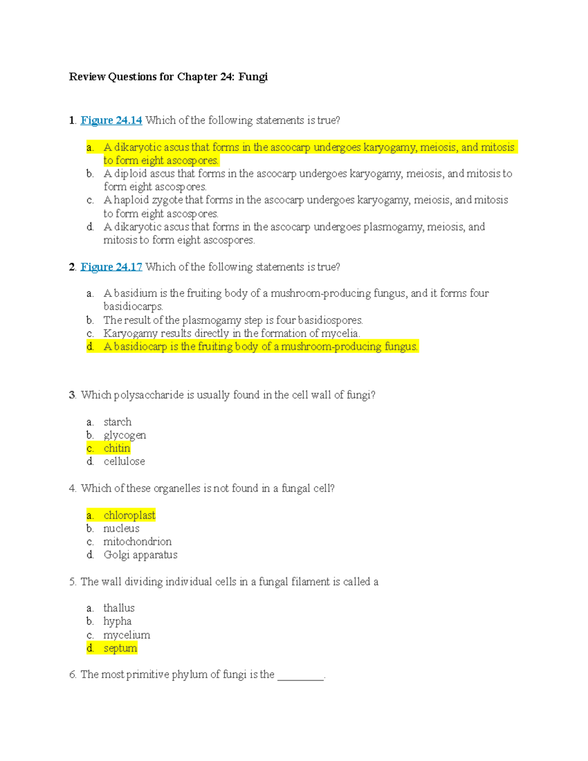 Chapter 24 - answer - BIOE 3102 - Temple University - Studocu