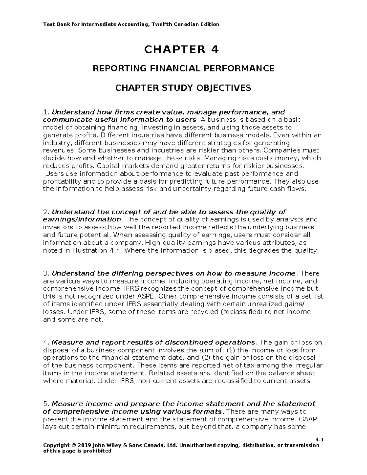 TB-CH.4-12th.ed - CHAPTER 4 REPORTING FINANCIAL PERFORMANCE CHAPTER STUDY OBJECTIVES 1 ...