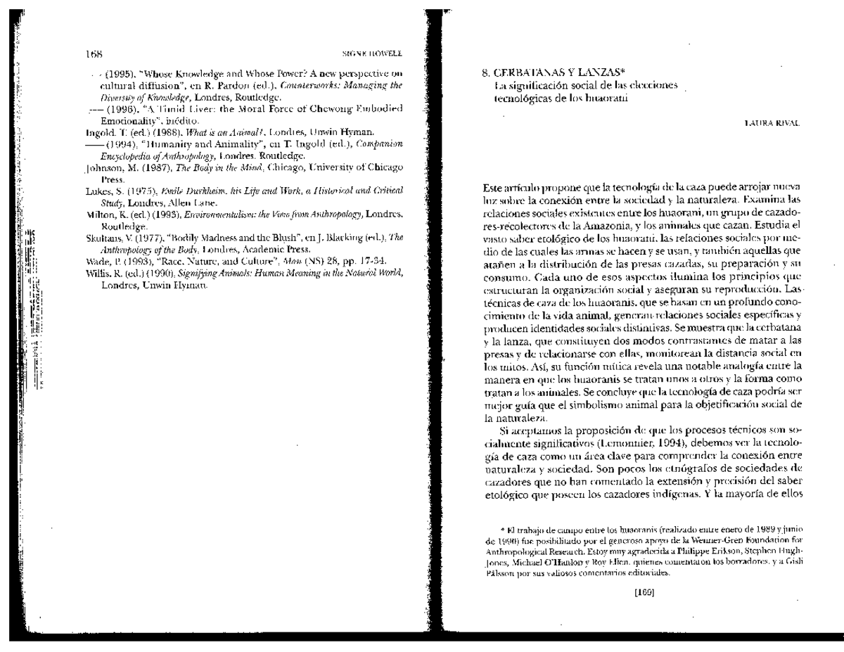 Naturaleza y sociedad perspectivas antropologicas descola pdf 83 93 ...