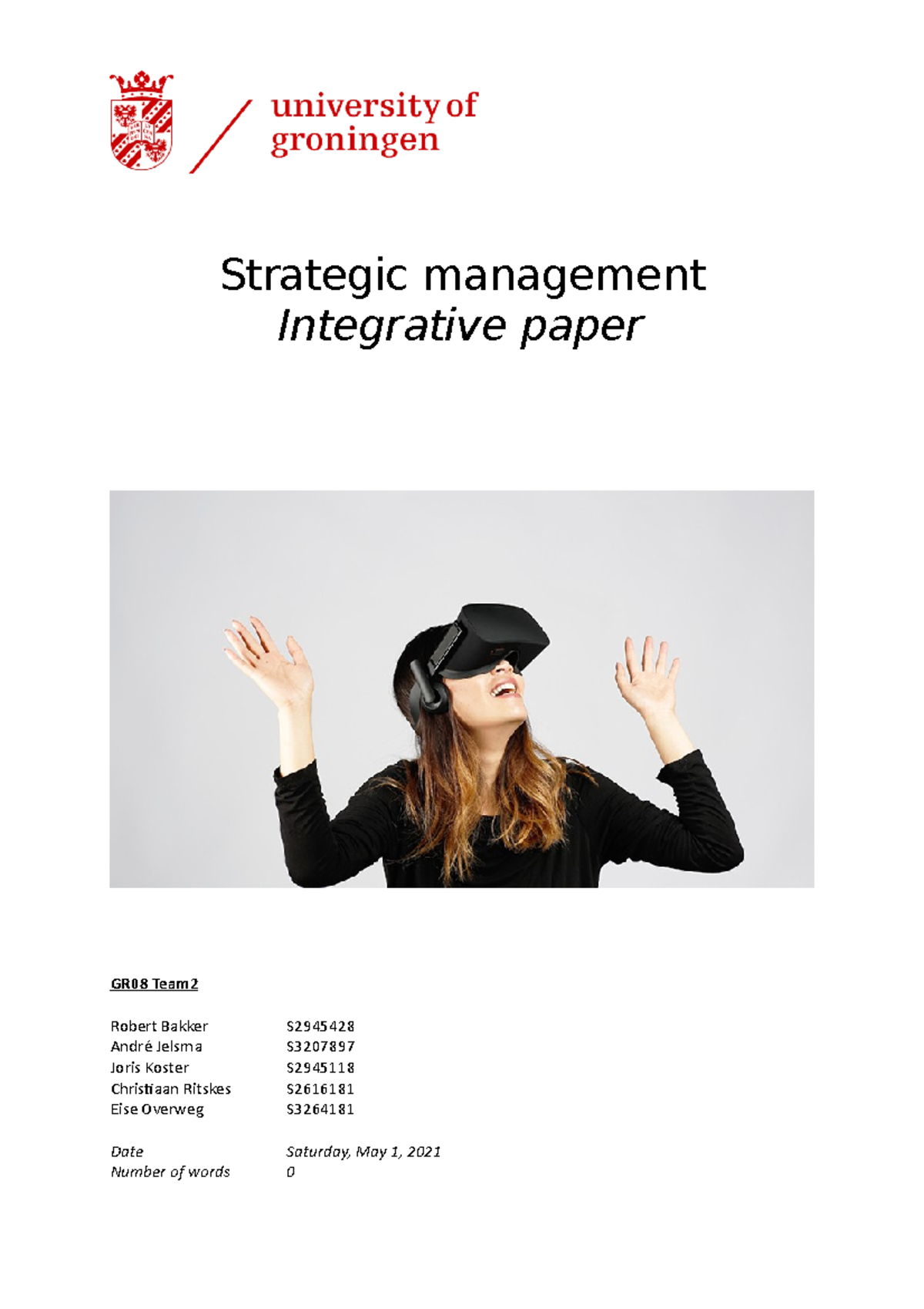 Integrative paper Industry and competitive analysis - Strategic ...