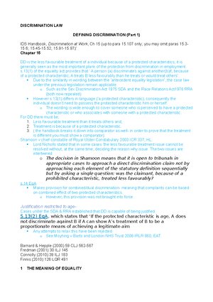 [Solved] Describe key legal aspects of antidiscriminatory practice ...