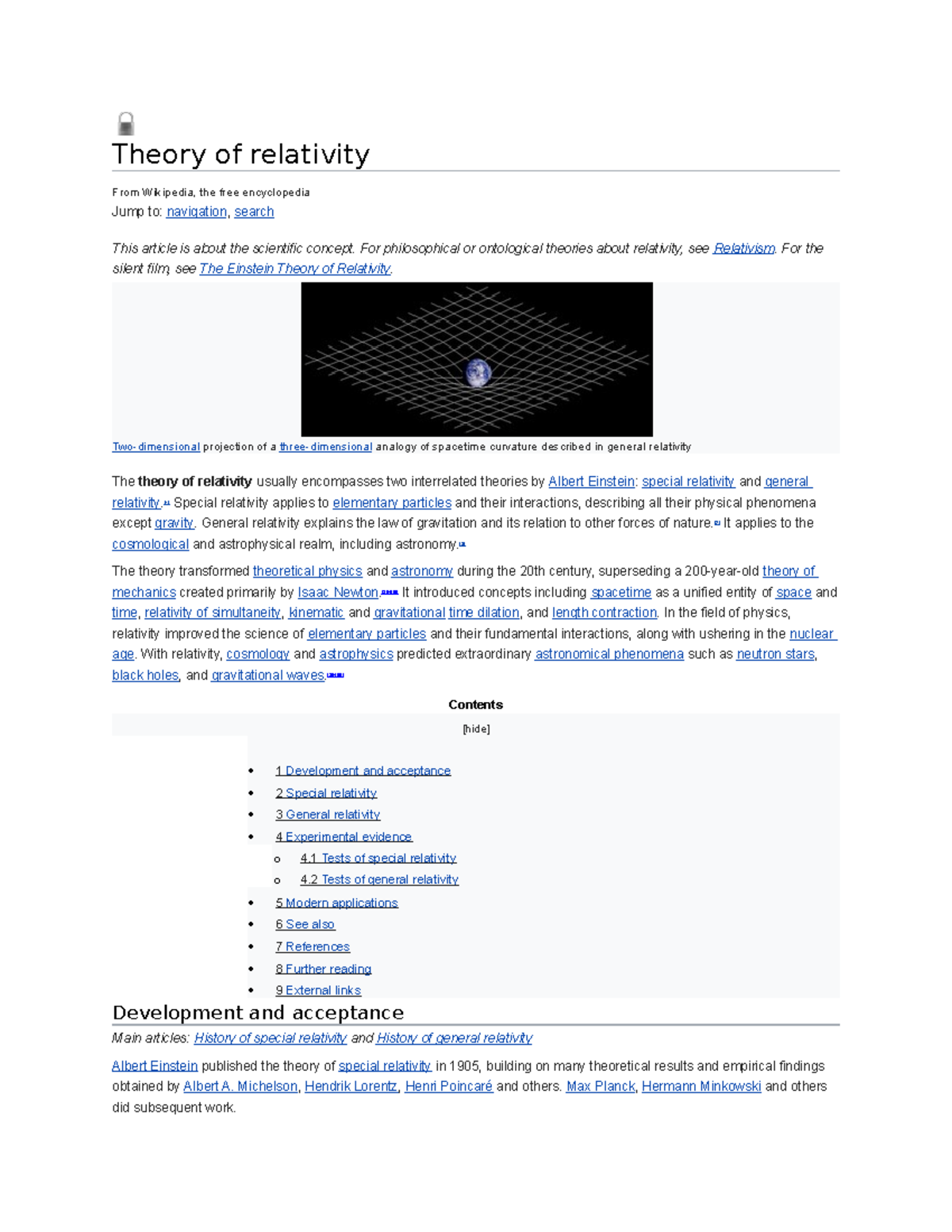Relati - Theory of relativity From Wikipedia, the free encyclopedia ...