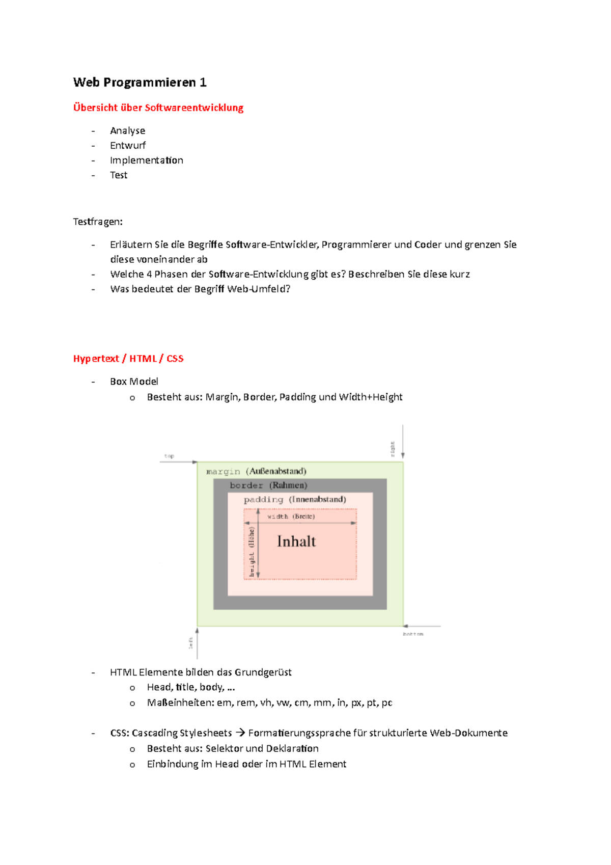 Web Programmieren Kurzübersicht - Web Programmieren 1 Übersicht über ...