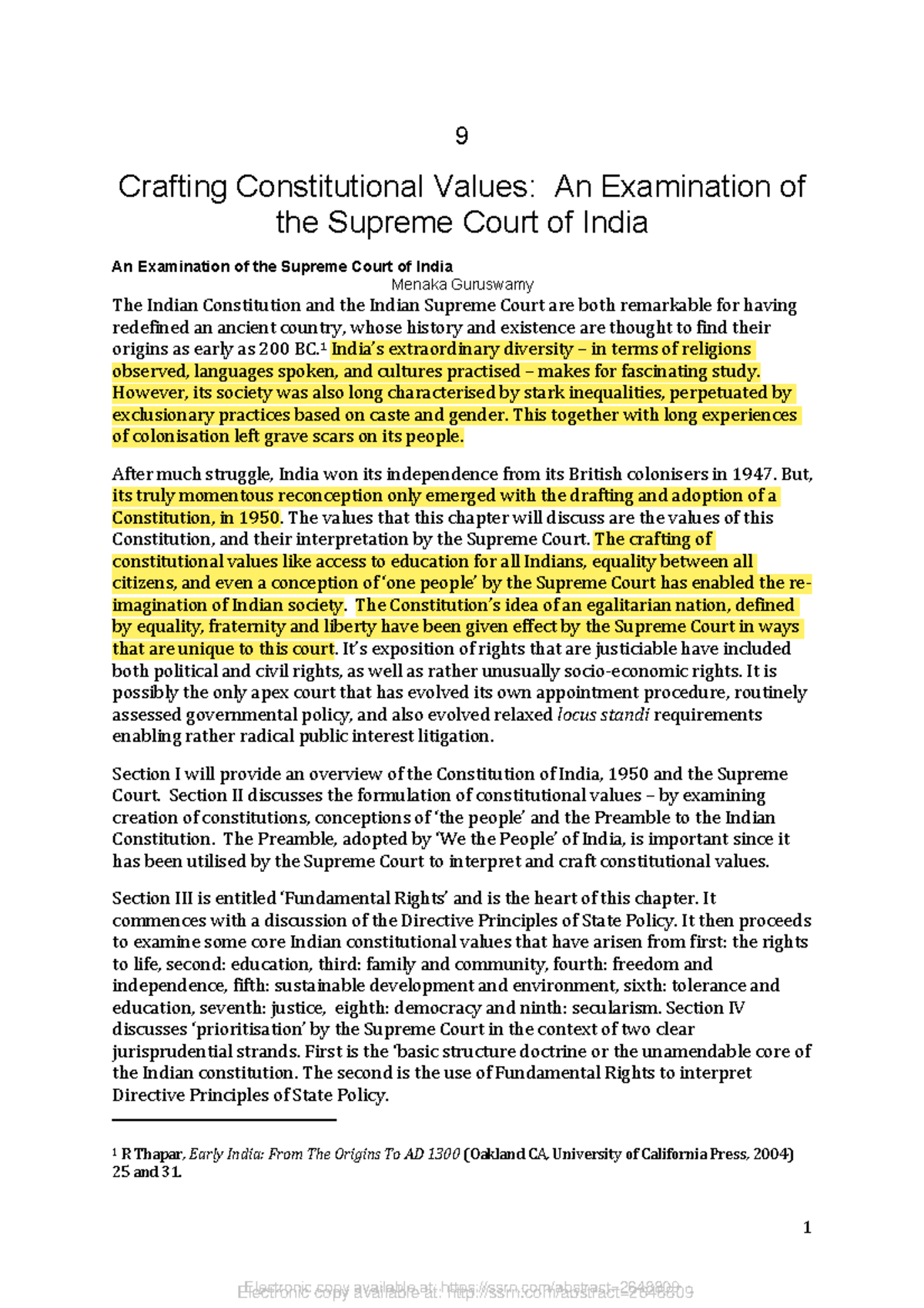 Constitutional values 2 - Electronic copy available at: ssrn/abstract ...