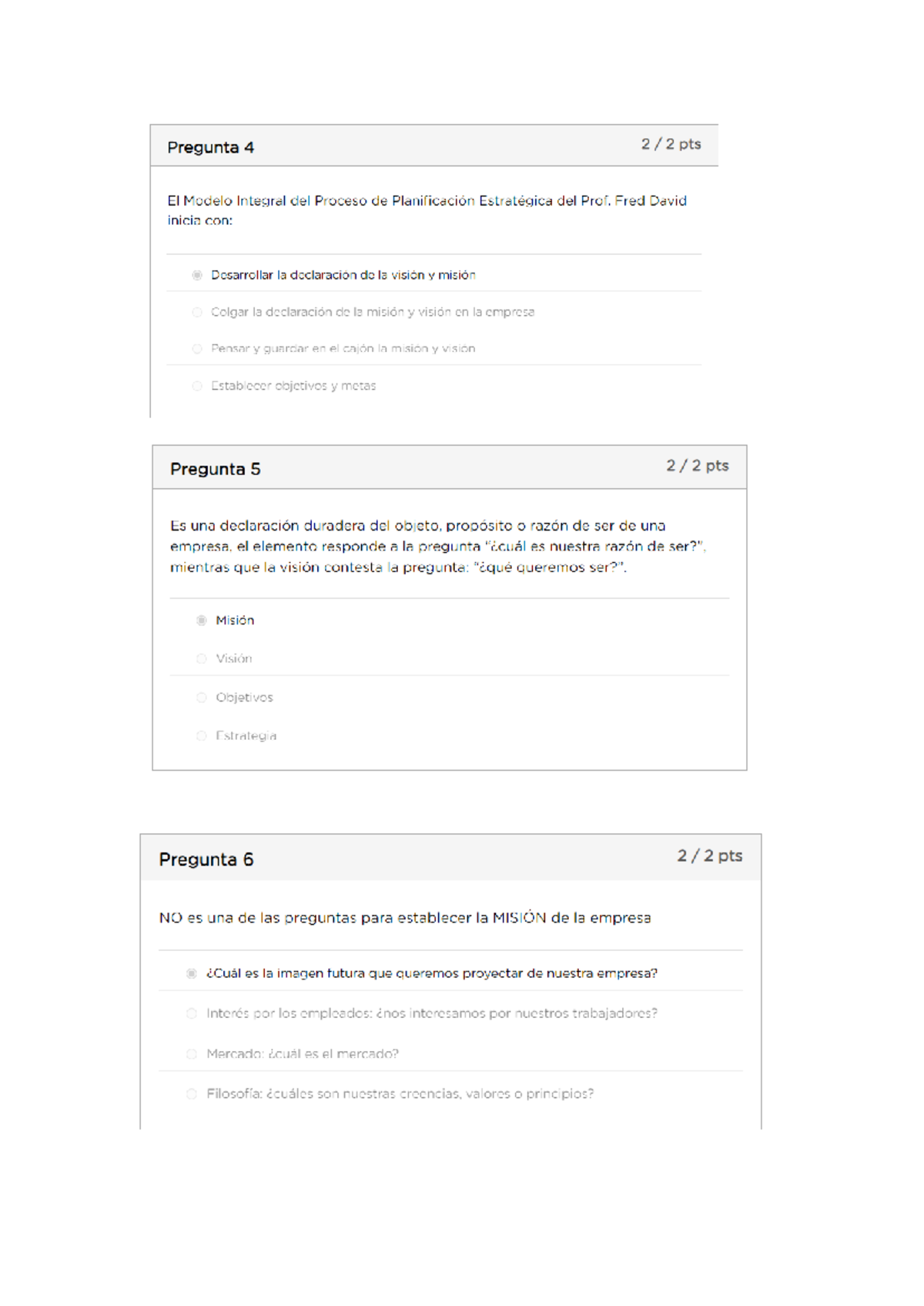 Gestion PC1 Hospina - Pregunta 4 pts El Modelo Integral del Proceso de Planificación Estratégica ...