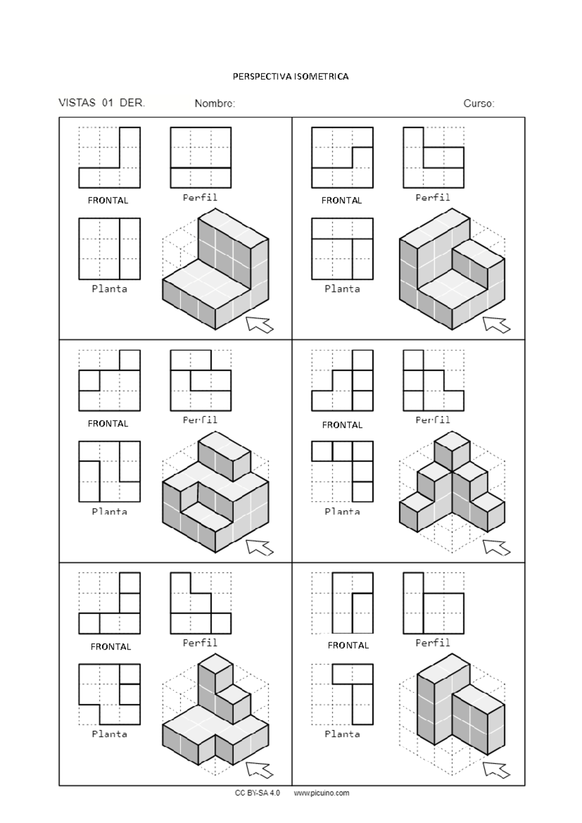 Perspectiva Isometrica - Dibujo y Diseño de ingeniería - PERSPECTIVA ISOMETRICA FRONTAL FRONTAL ...